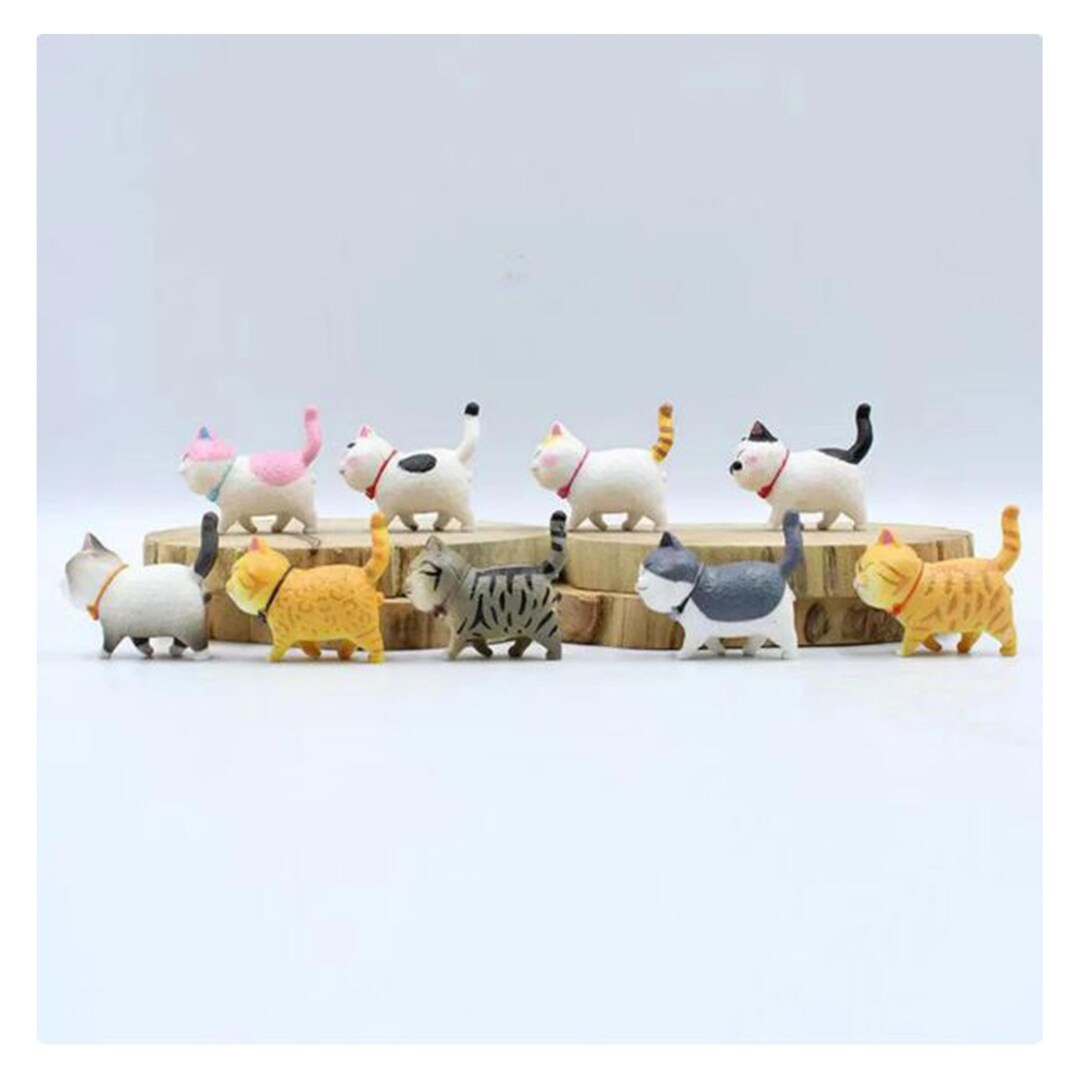 Mini Funny Cat Craft Figurine, Cute Animal Ornaments, Home Decoration ...