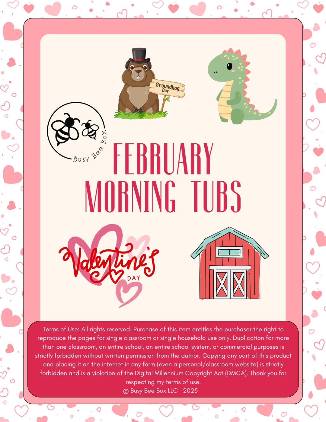 February Preschool/kindergarten Morning Tubs DIGITAL DOWNLOAD - Etsy