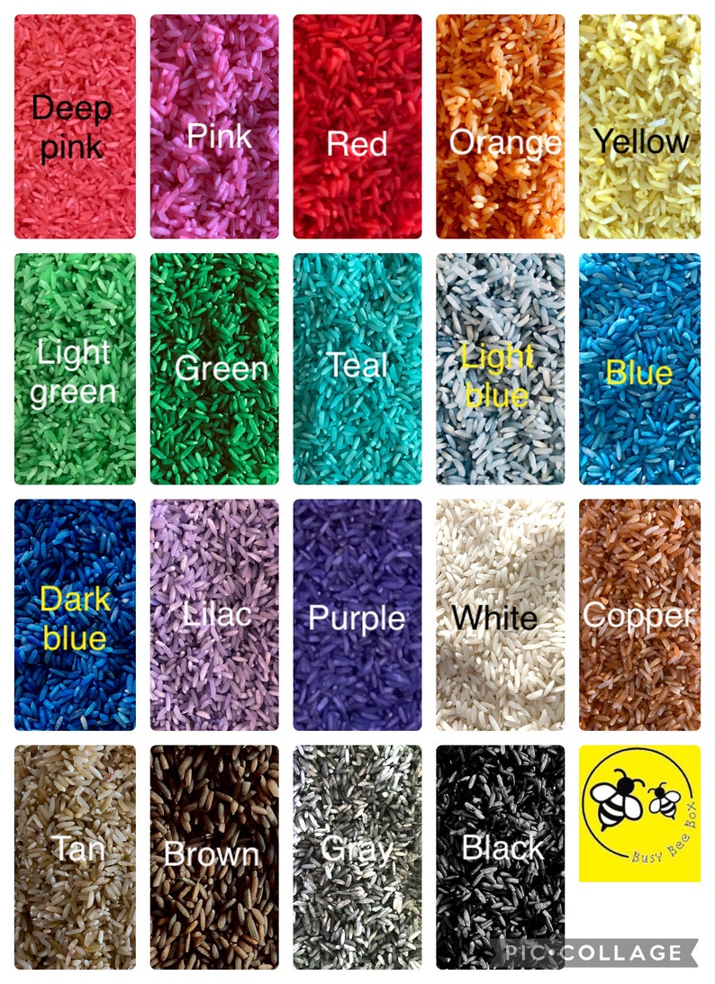 Colored Sensory Rice Sensory Material Sensory Bin Filler Dyed Rice 5 ...