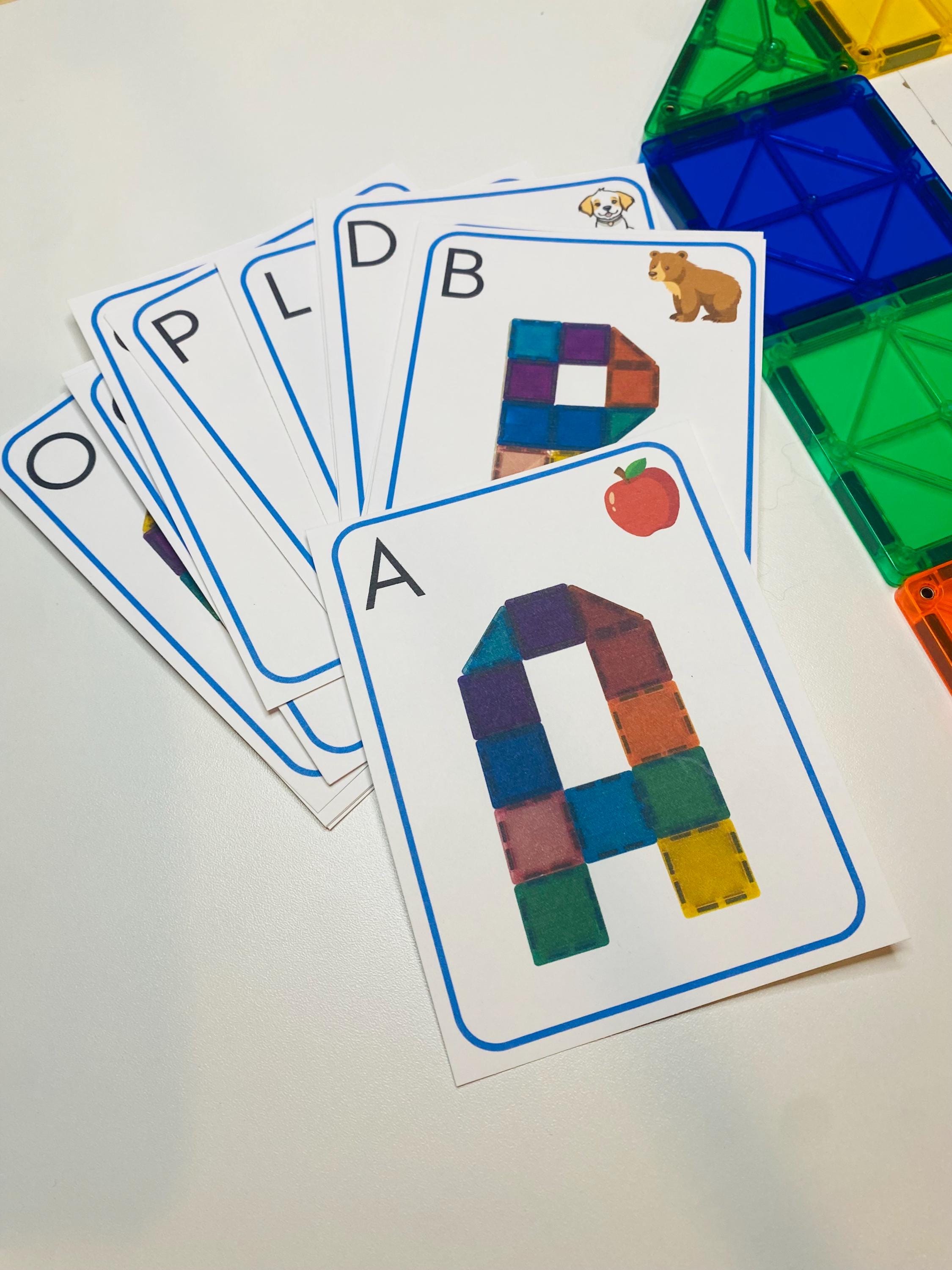 Magnetic Tile Alphabet Letter Cards - DIGITAL DOWNLOAD - Etsy