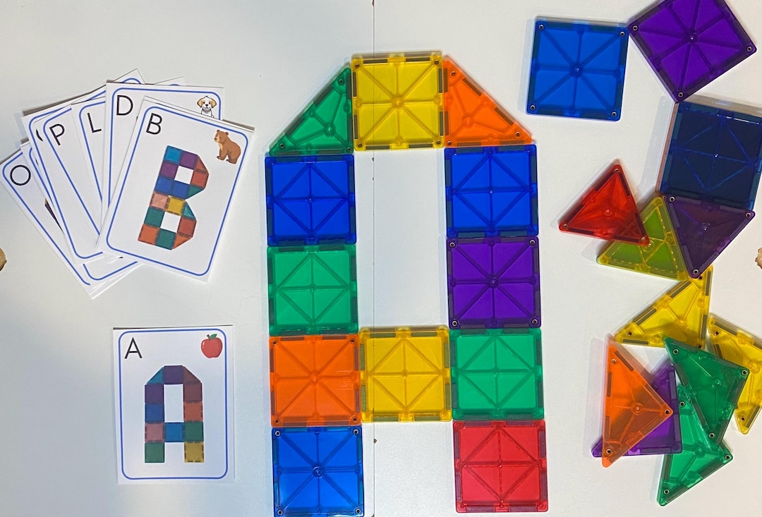 Magnetic Tile Alphabet Letter Cards - DIGITAL DOWNLOAD - Etsy