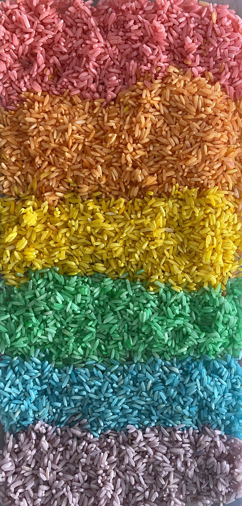 Colored Sensory Rice Sensory Material Sensory Bin Filler Dyed Rice 5 ...