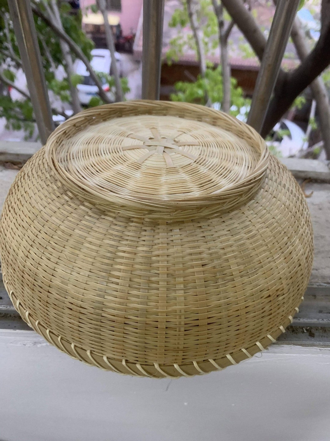 Handmade Round Bamboo Weaving Sieve, Custom Natural Eco-friendly Bamboo ...