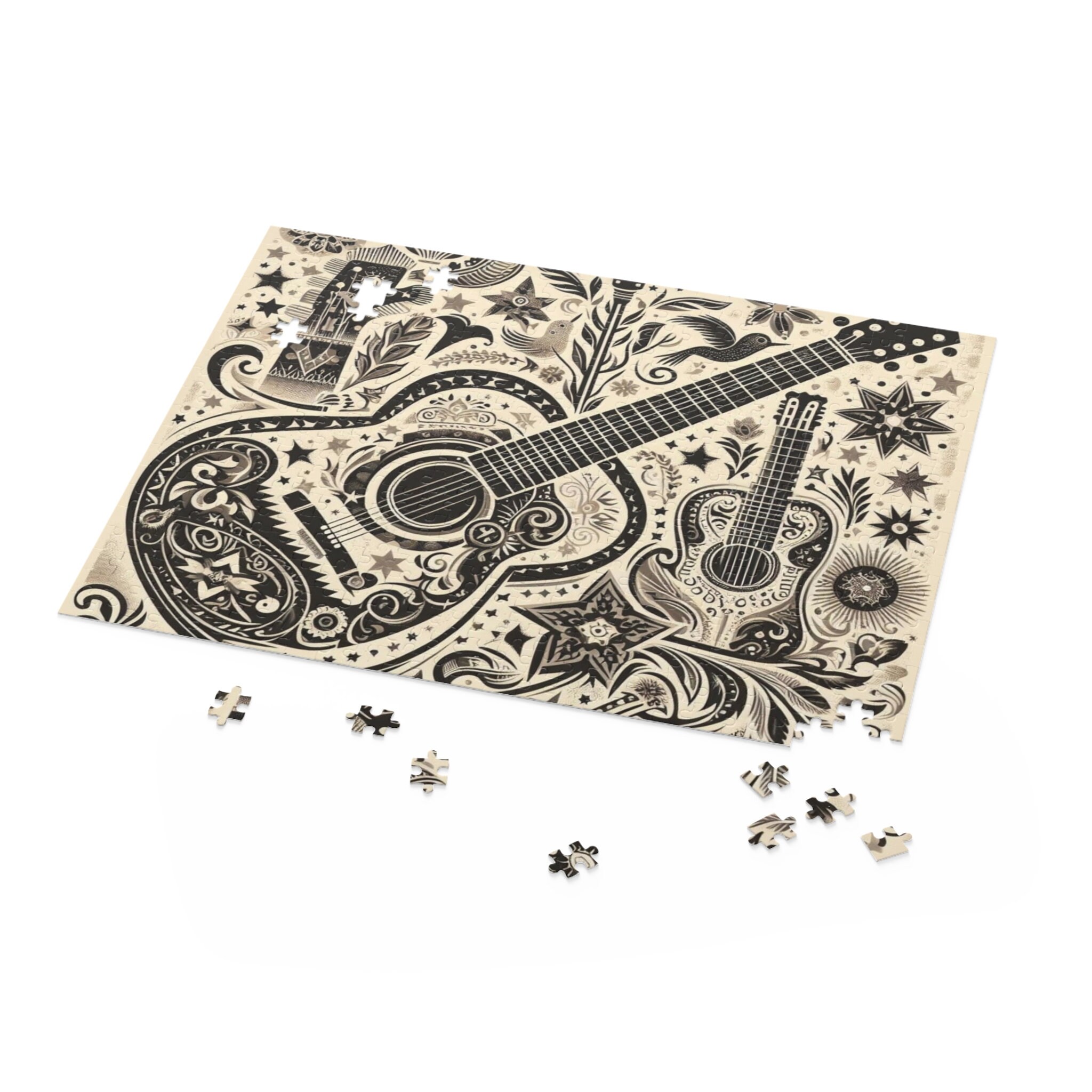 Spanish Guitar Toile Puzzle 120, 252, 500-piece - Etsy