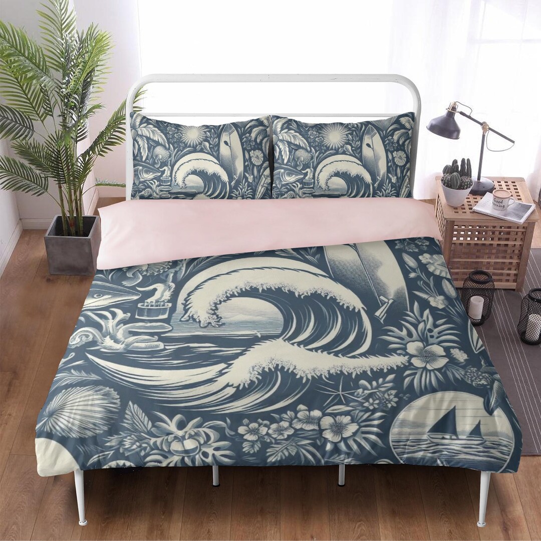 Surf Safari Duvet Cover, Duvet & Pillowcases Bedding Set Twin, Queen ...