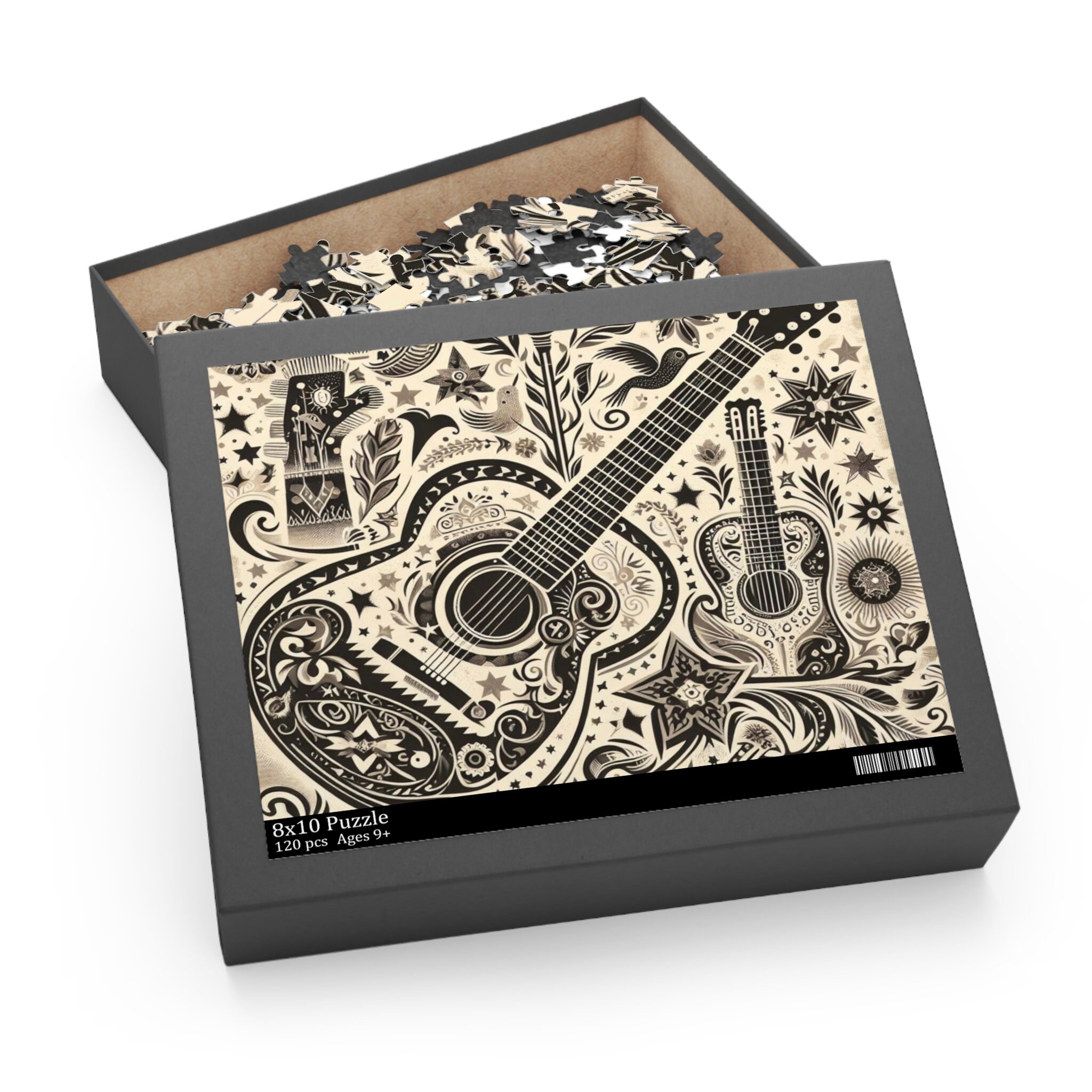 Spanish Guitar Toile Puzzle 120, 252, 500-piece - Etsy