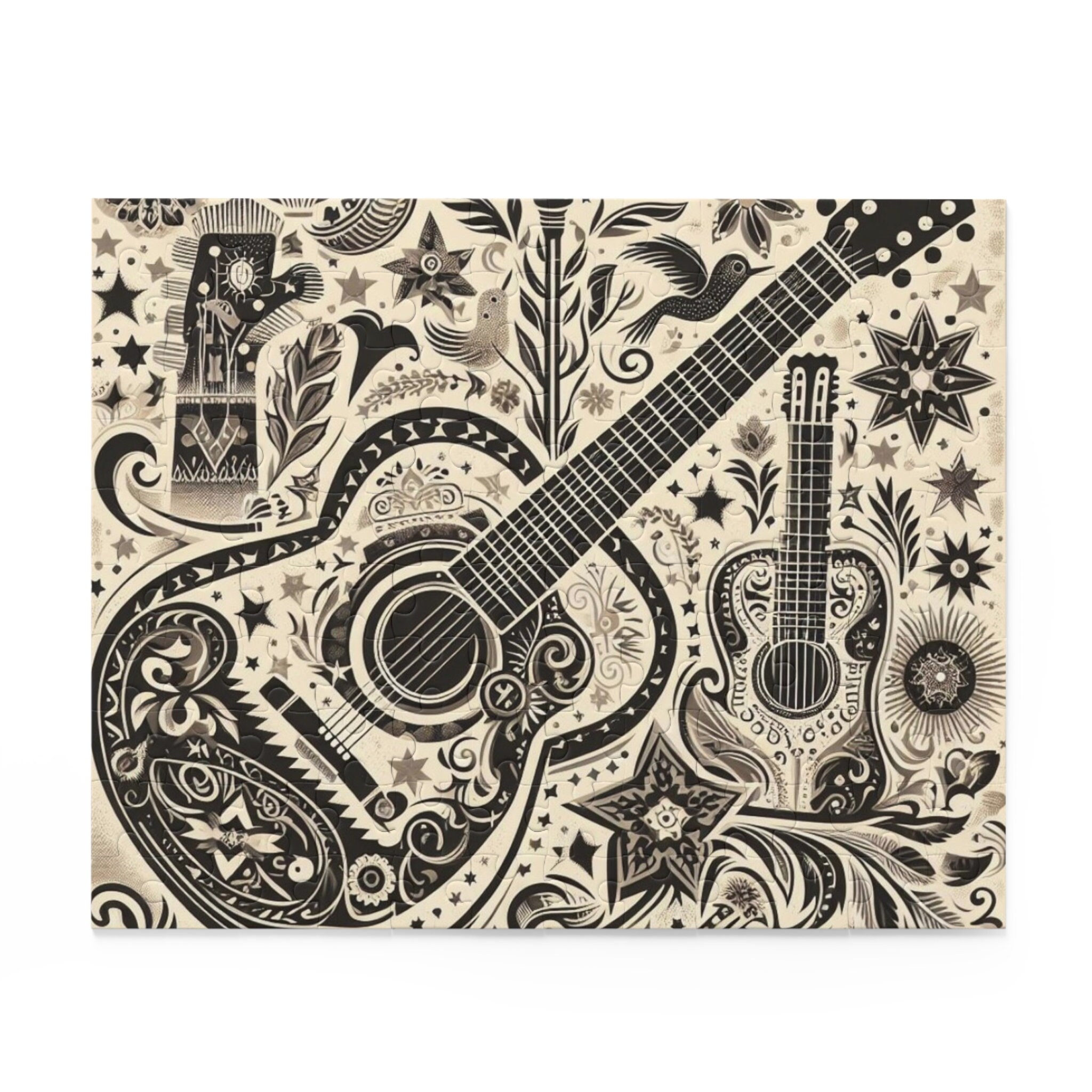 Spanish Guitar Toile Puzzle 120, 252, 500-piece - Etsy