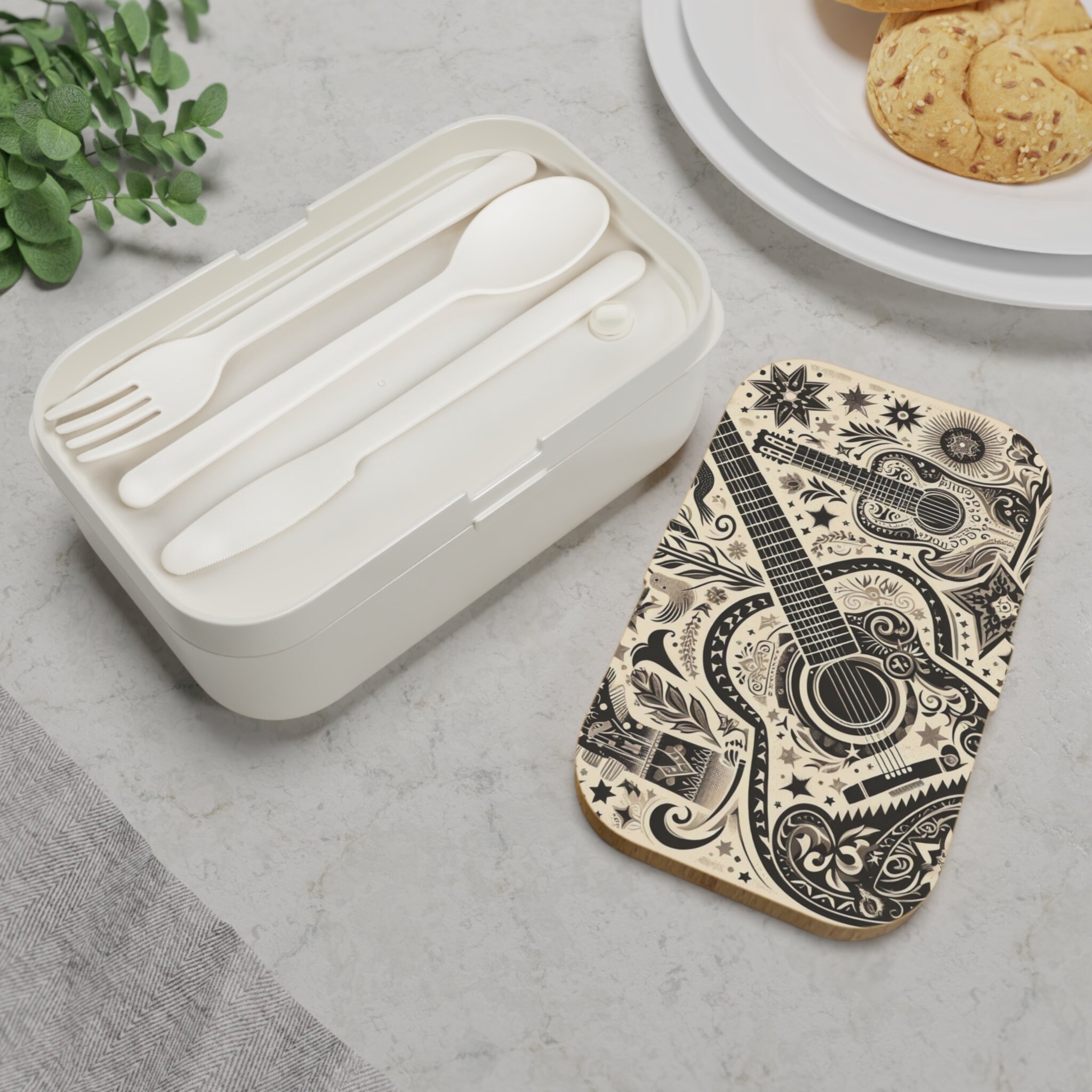 Spanish Guitar Bento Box, Lunch, Dinner, Eco-friendly, Stackable ...