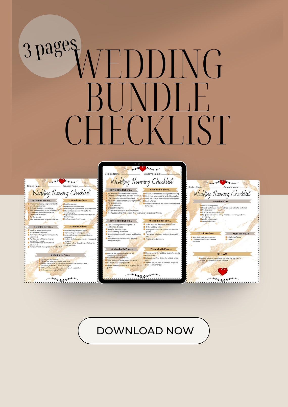 Wedding Planning Checklist | Wedding Checklist Printable | Wedding ...