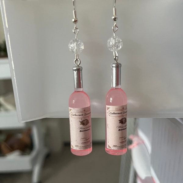 Champagne Bottle Earrings - Etsy