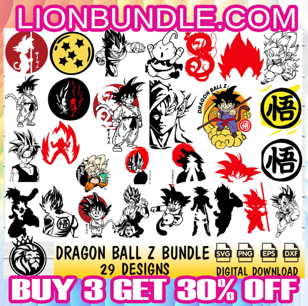 Dragon Ball Svg Bundle,dragon Ball Svg , Files Svg Bundle, Layered ...