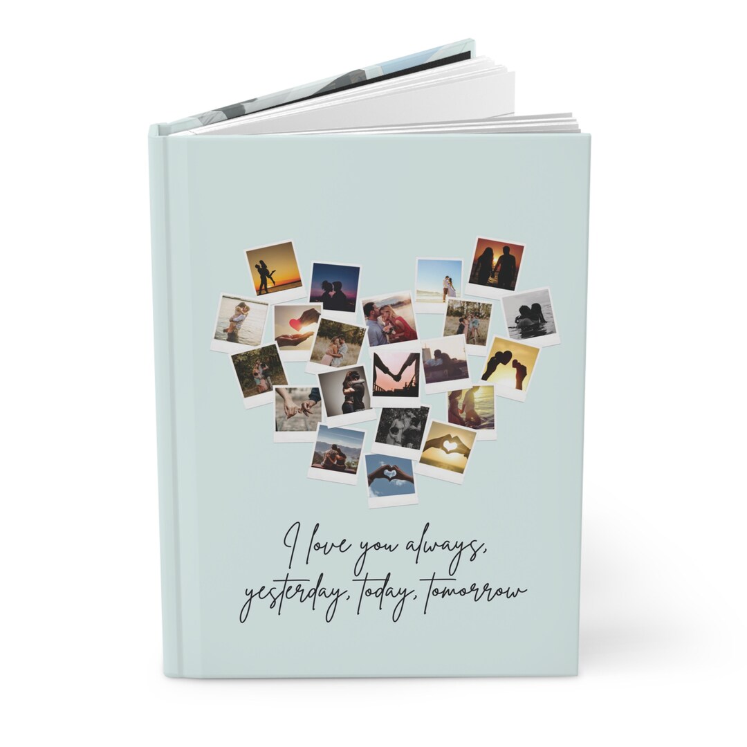 Personalized Hardcover Journal, Add up to 21 Photos, Custom Message ...