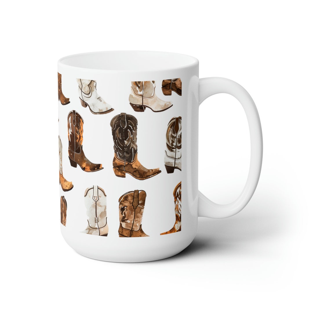 Cowboy Boots Mug 15oz - Etsy