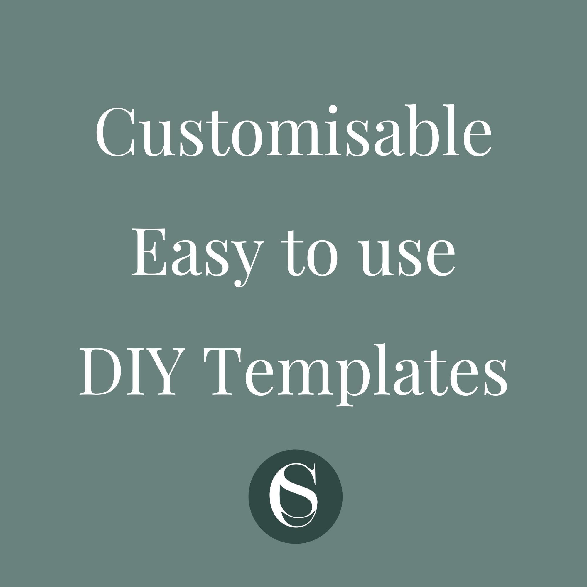 Place Card Template. DIY Ready. Fully Customisable. Easy to Use ...