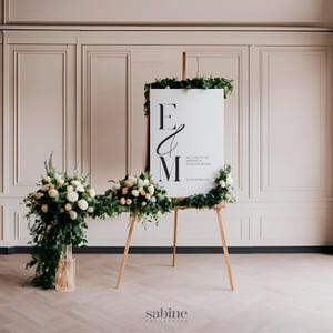 Modern Wedding Welcome Sign Template, DIY Wedding Stationery, Fully ...