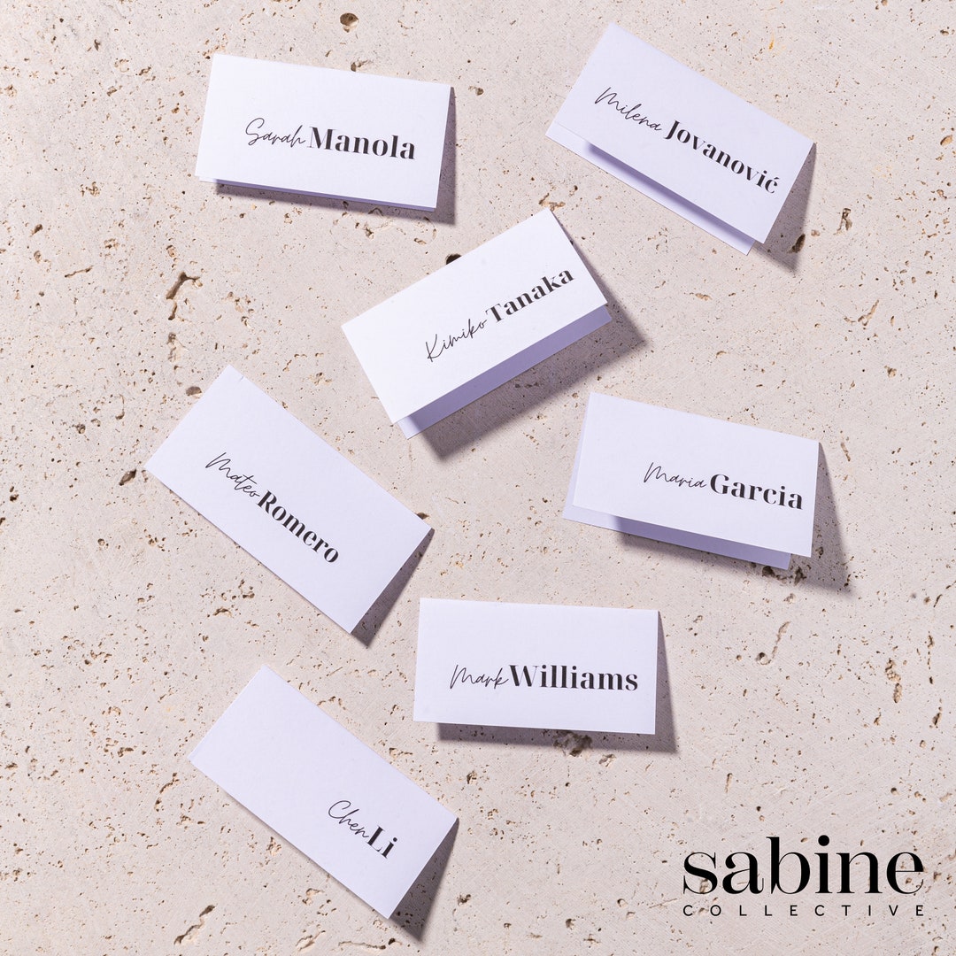 Place Card Template. DIY Ready. Fully Customisable. Easy to Use ...