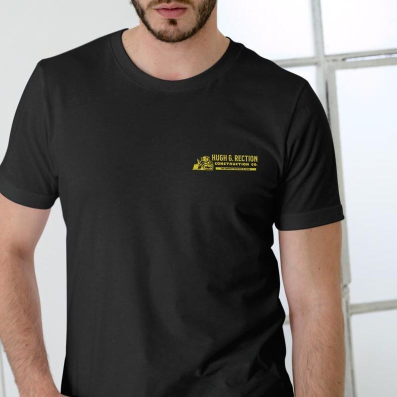 Hugh G Rection Construction Co. Funny 2 Sided Shirt, Driver Shirt for ...