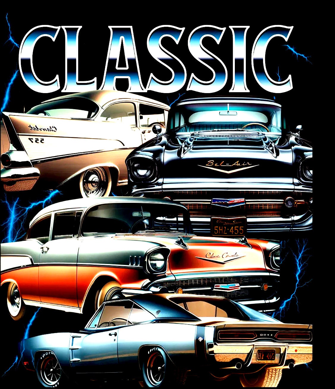Custom 90s Bootleg Classic Car T-shirt, Retro Gift for Classic Car ...