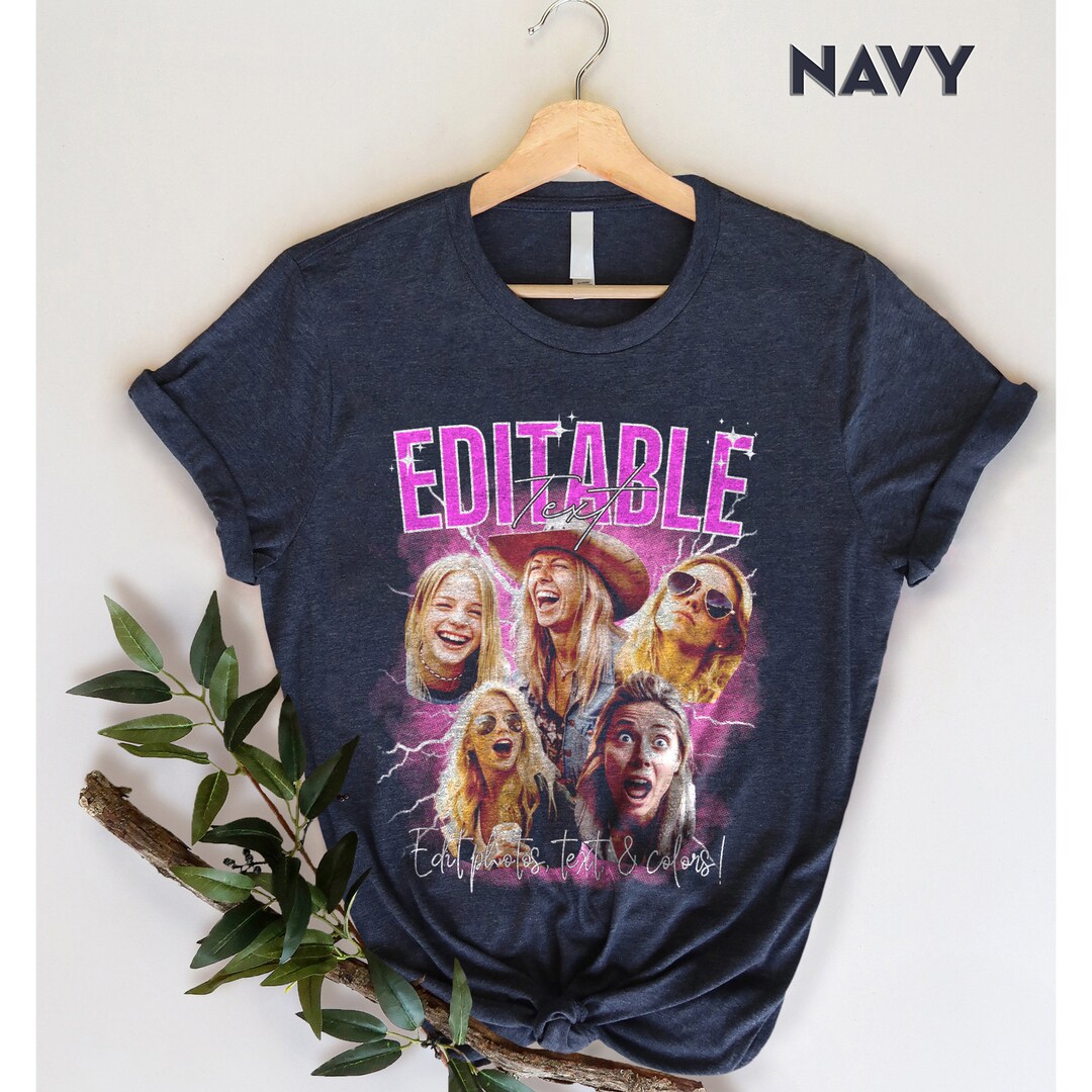 Custom Bootleg Rap T-shirt Template Customize Photo Birthday Concert ...