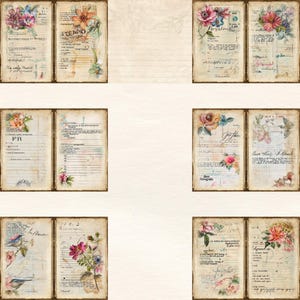 Junk Journal Printable, Vintage Old Pages Junk Journal, Vintage Junk ...