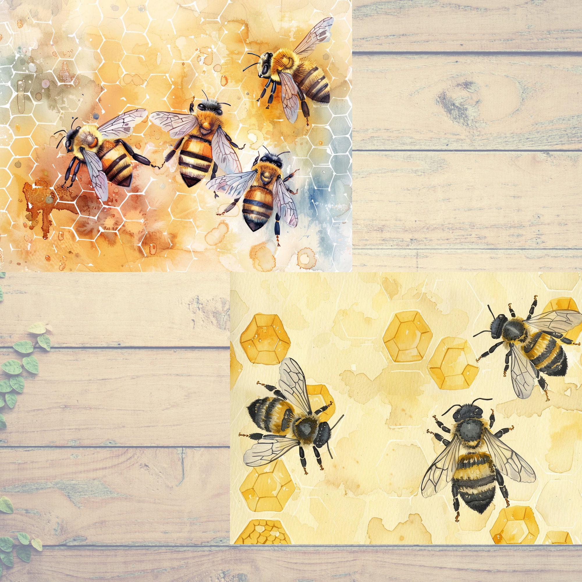 Junk Journal Printable, Honeybee Journal, Honeybees Journal Papers ...
