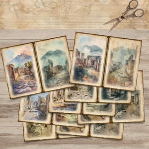 Junk Journal Printable, Ancient Ruins Journal, Rome Ruins Landscape ...