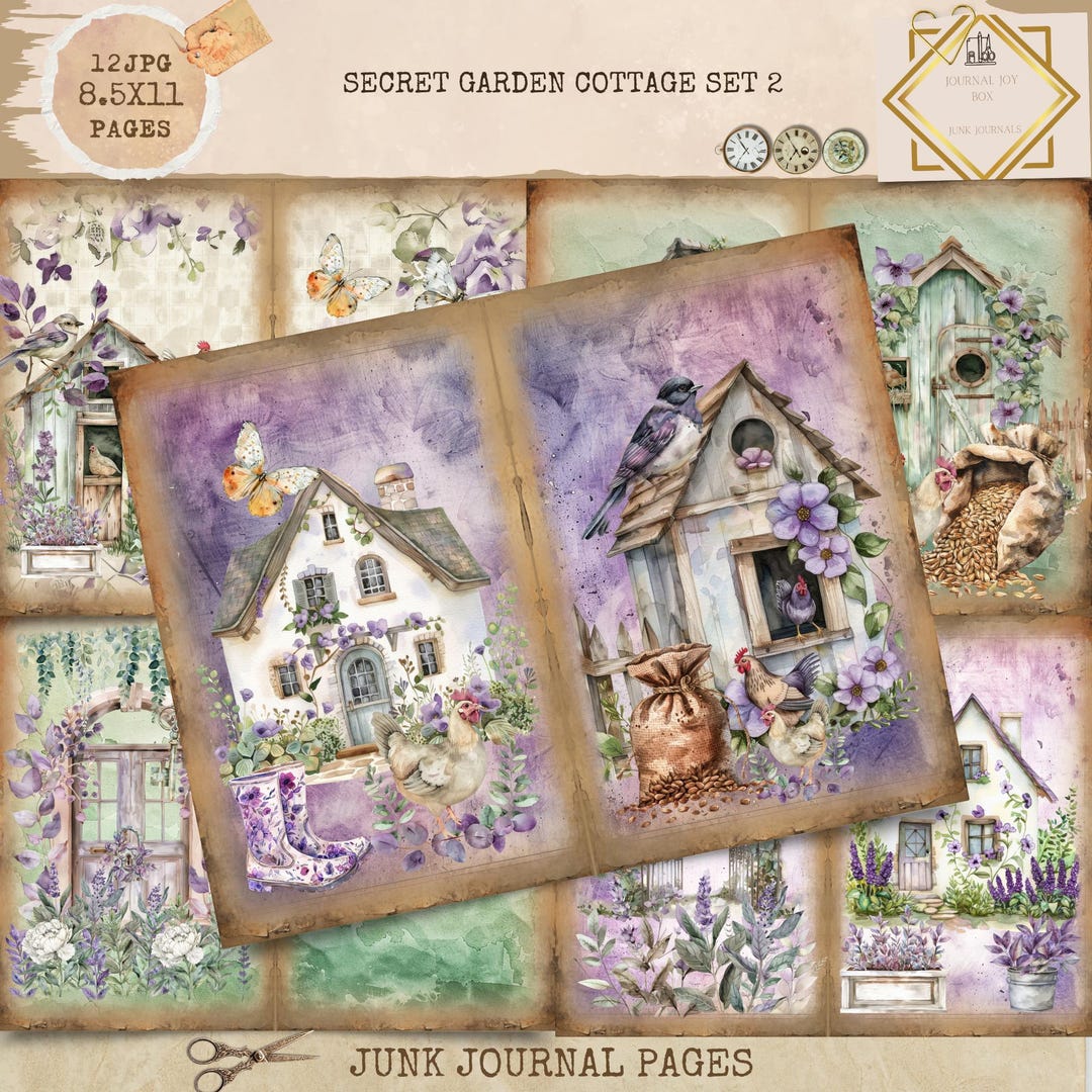 Secret Garden Junk Journal, Garden Printable Journal Pages, Secret ...