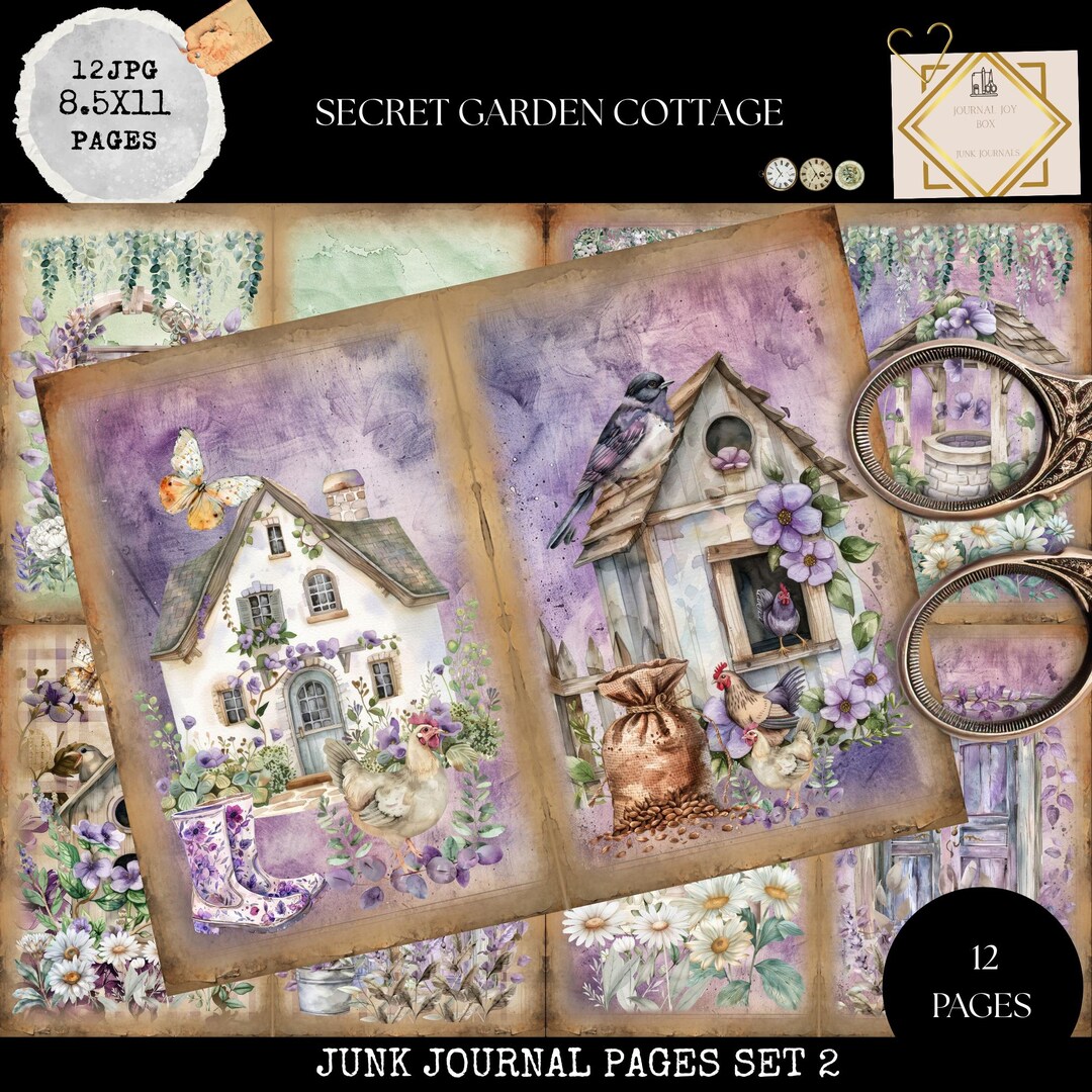 Secret Garden Junk Journal, Garden Printable Journal Pages, Secret ...