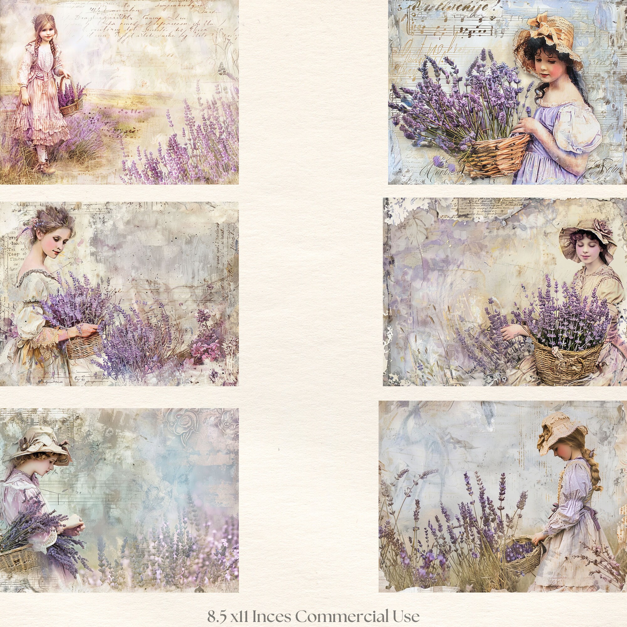 Junk Journal Printable, Vintage Lavender Girls Journal, Vintage Girls ...