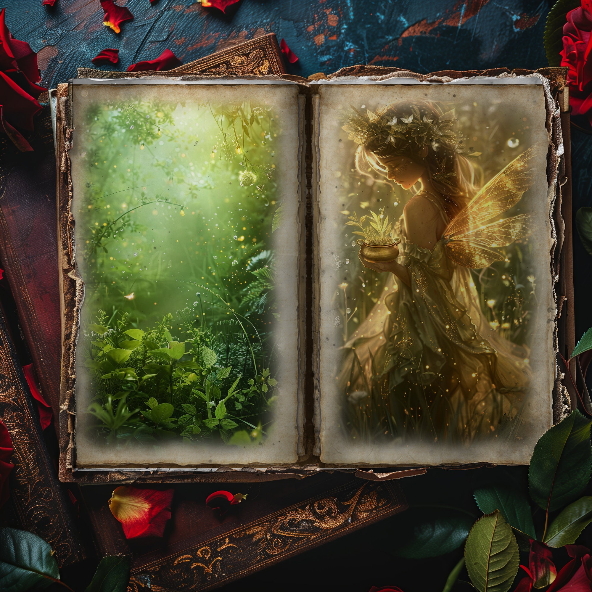 Junk Journal Printable, Garden Fairy Journal, Vintage Forest Fairy ...
