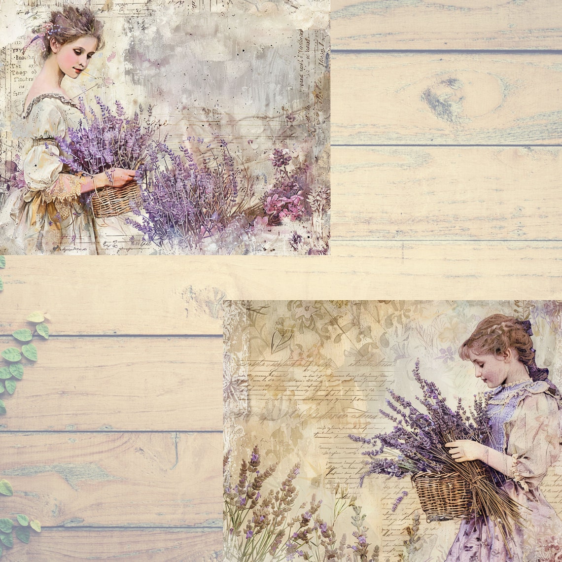 Junk Journal Printable, Vintage Lavender Girls Journal, Vintage Girls ...