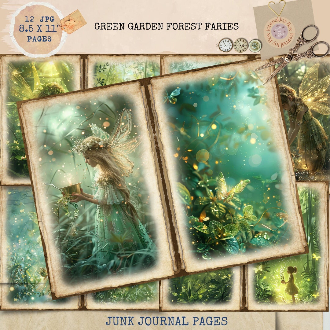 Junk Journal Printable, Garden Fairy Journal, Vintage Forest Fairy ...