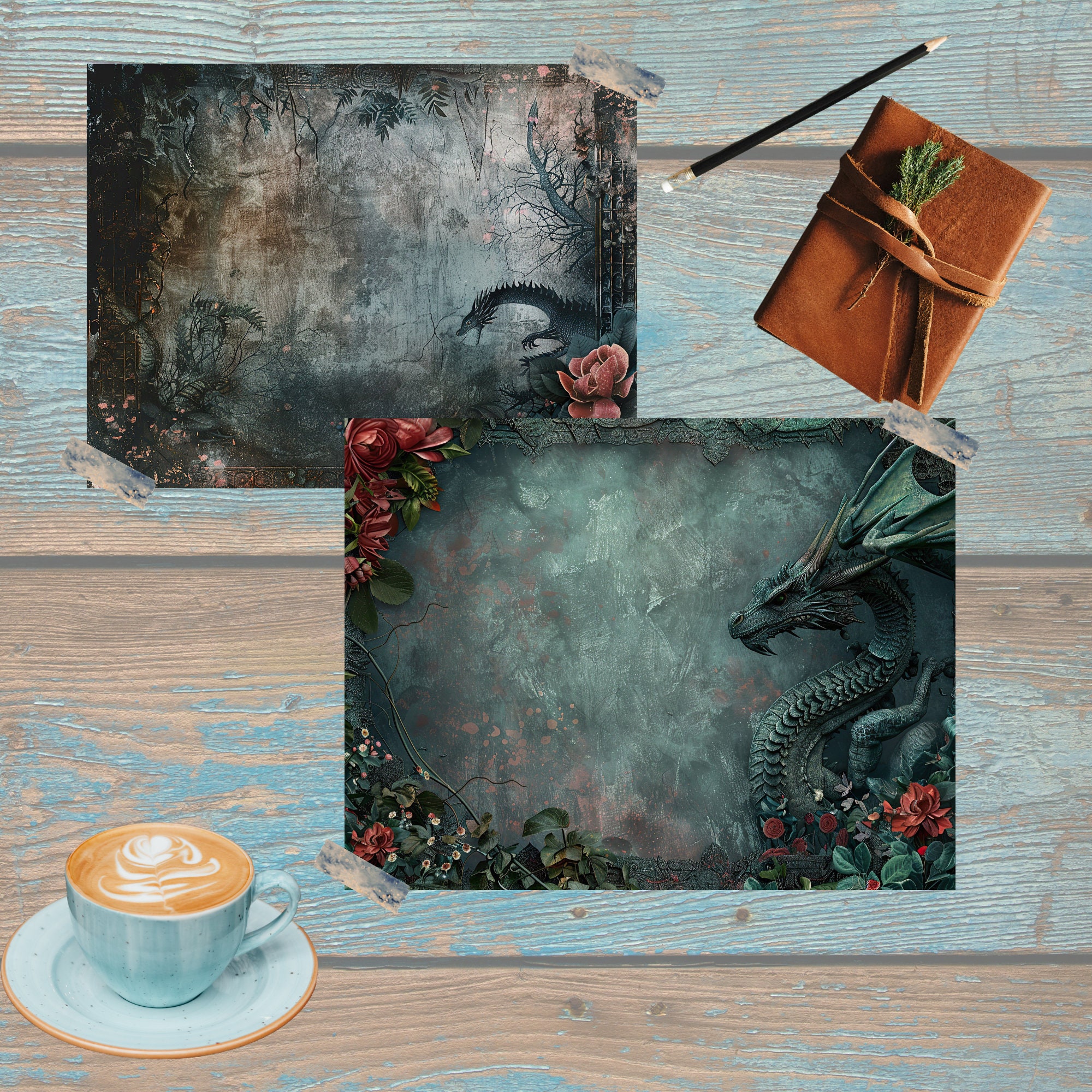 Junk Journal Printable, Mystical Dragons Junk Journal , Junk Journal ...