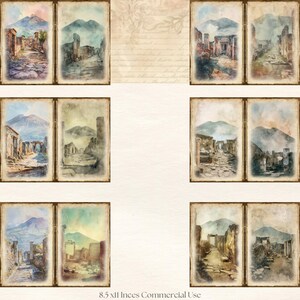 Junk Journal Printable, Ancient Ruins Journal, Rome Ruins Landscape ...