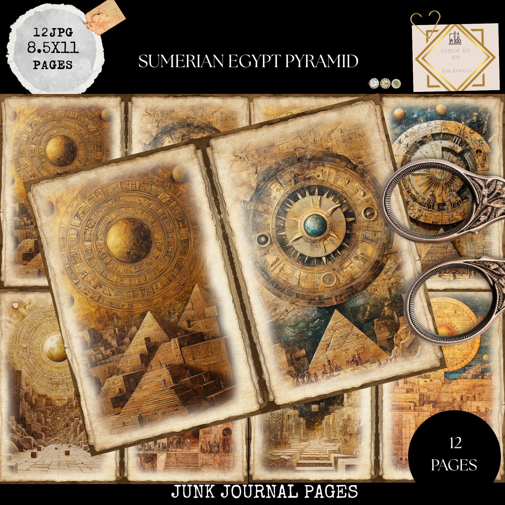 Junk Journal Printable, Journal, Sumerian Gods Journal Papers, Egypt ...