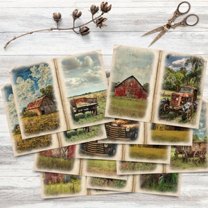 Junk Journal Printable, Country Farm Journal, Vintage Journal Papers ...