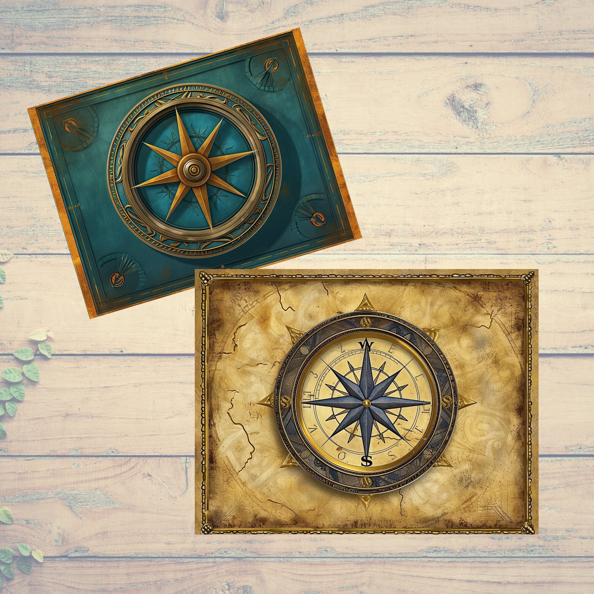 Junk Journal Printable, Vintage Compass, Compass Journal Papers, Old ...