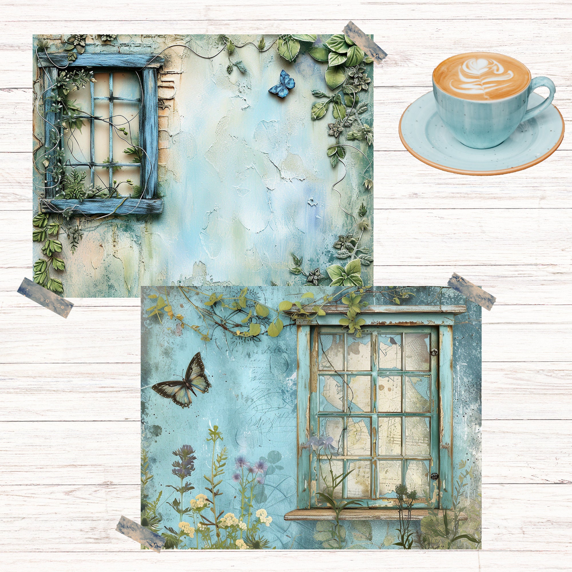 Junk Journal Printable, Enchanted Window Junk Journal, Journal Pages ...
