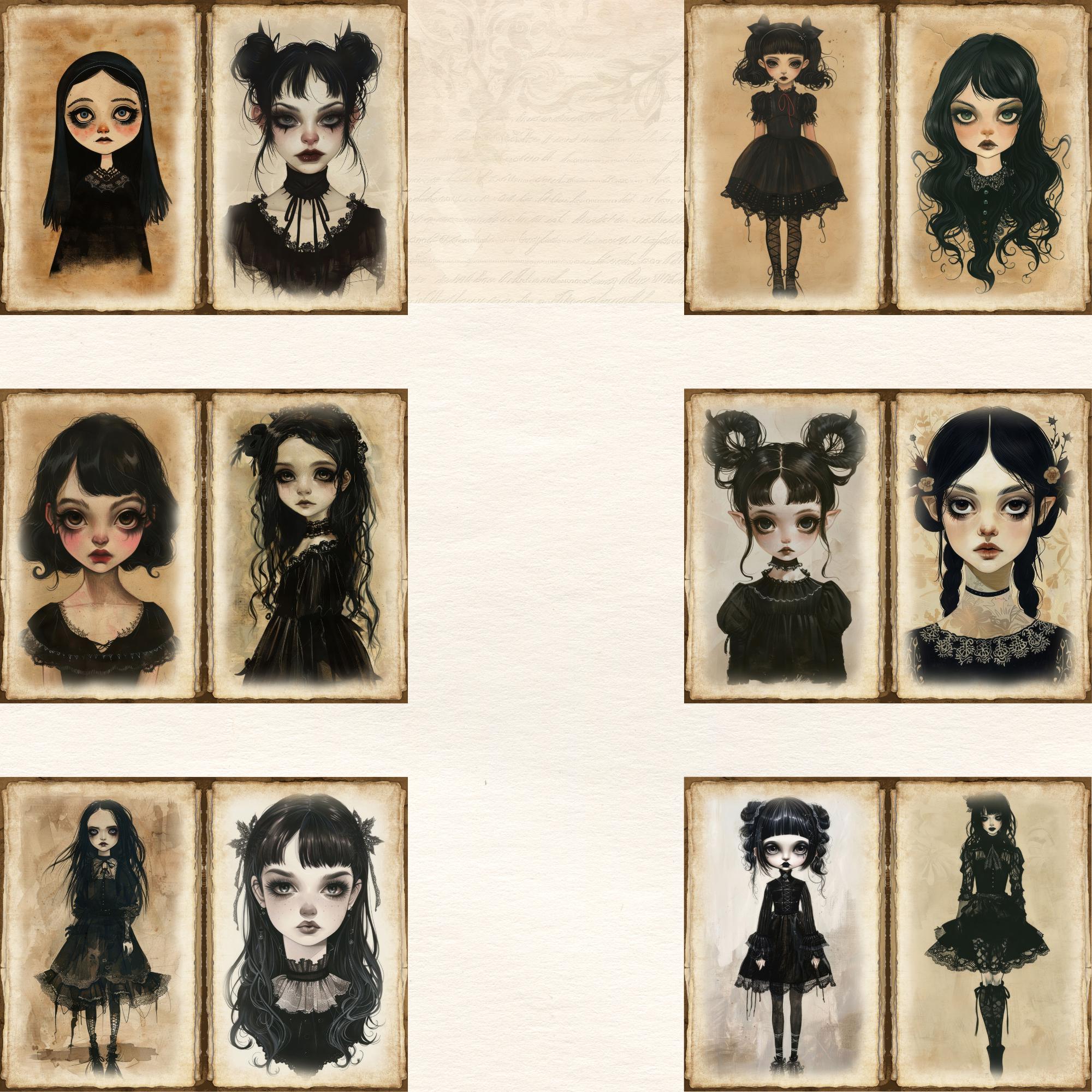 Junk Journal Printable Vintage Gothic Girl Junk Journal, Little Goth ...