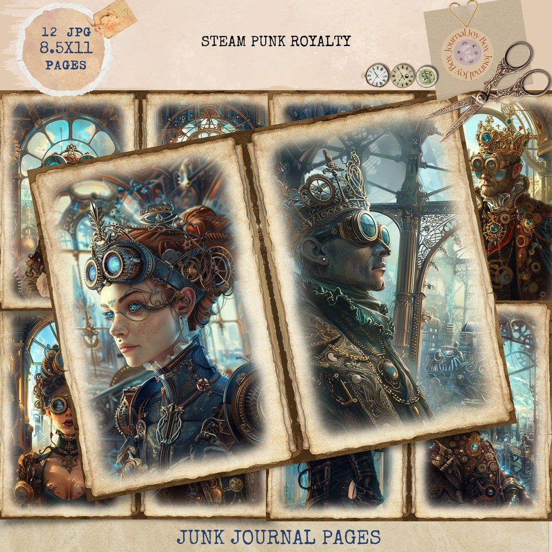 Junk Journal Printable, Steampunk Royalty Journal, Royalty Journal ...
