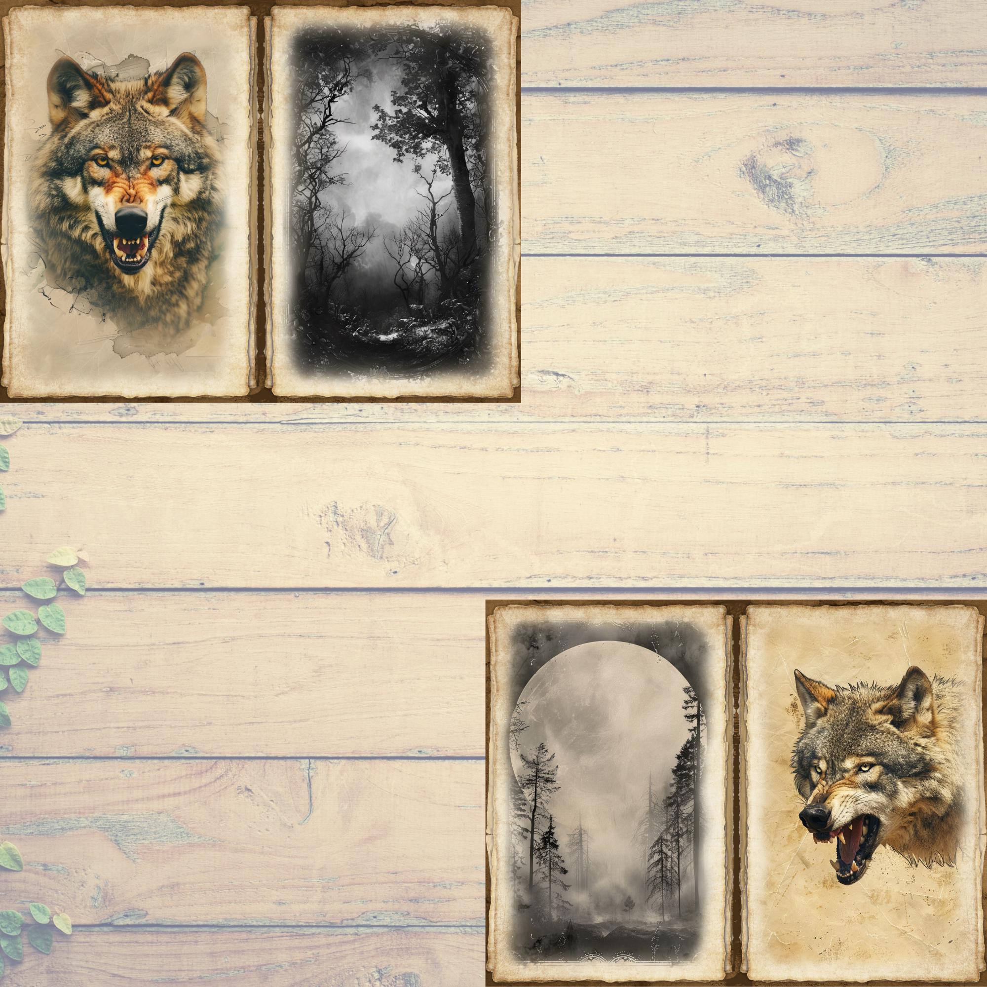 Junk Journal Printable, Wolf Journal, Book of Shadows, Wolf Junk ...