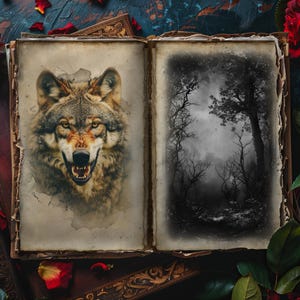 Junk Journal Printable, Wolf Journal, Book of Shadows, Wolf Junk ...