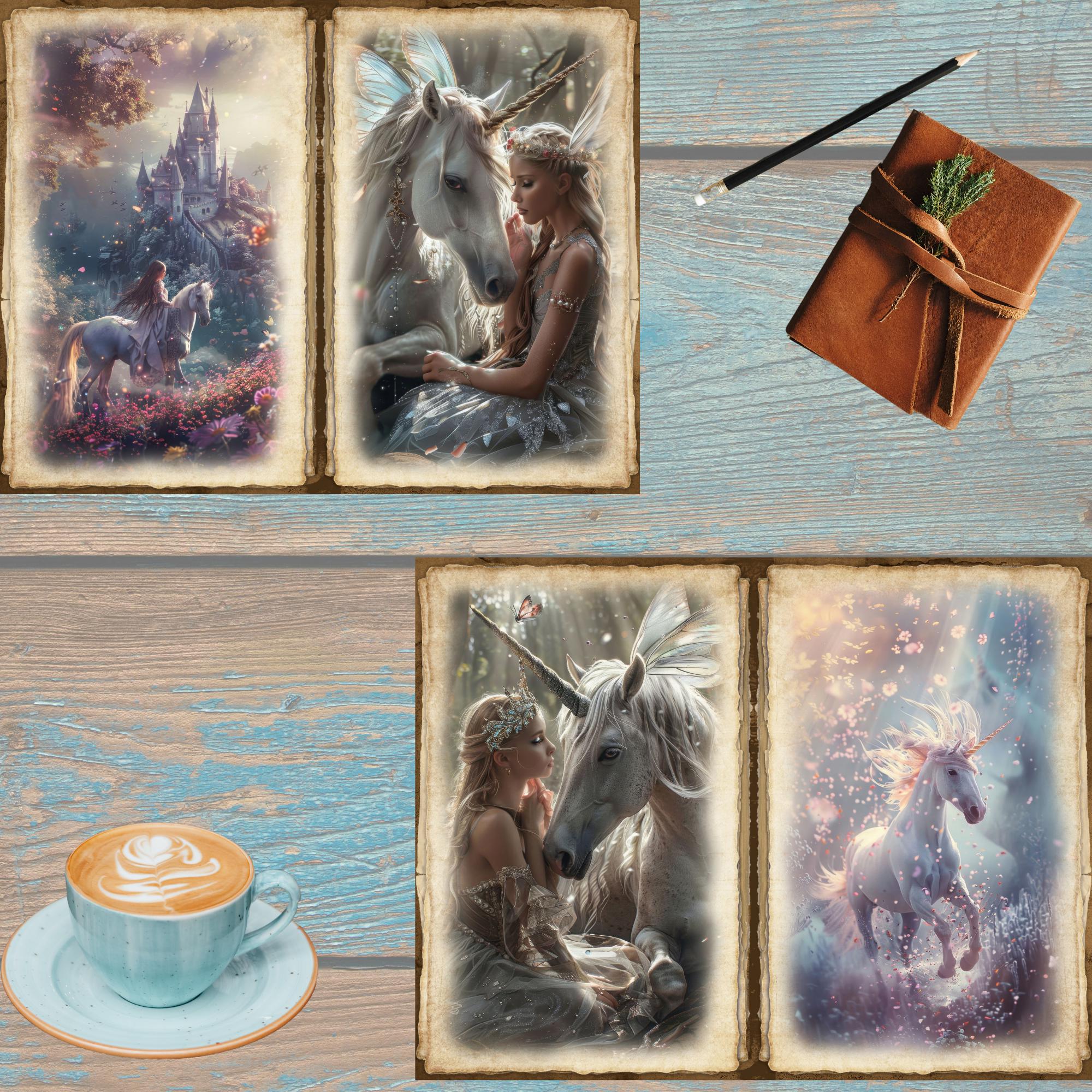 Junk Journal Printable, Magical Fairy and Unicorn Journal, Fantasy Junk ...