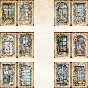 Junk Journal Printable, Rose Window Journal, Window Journal Pages ...