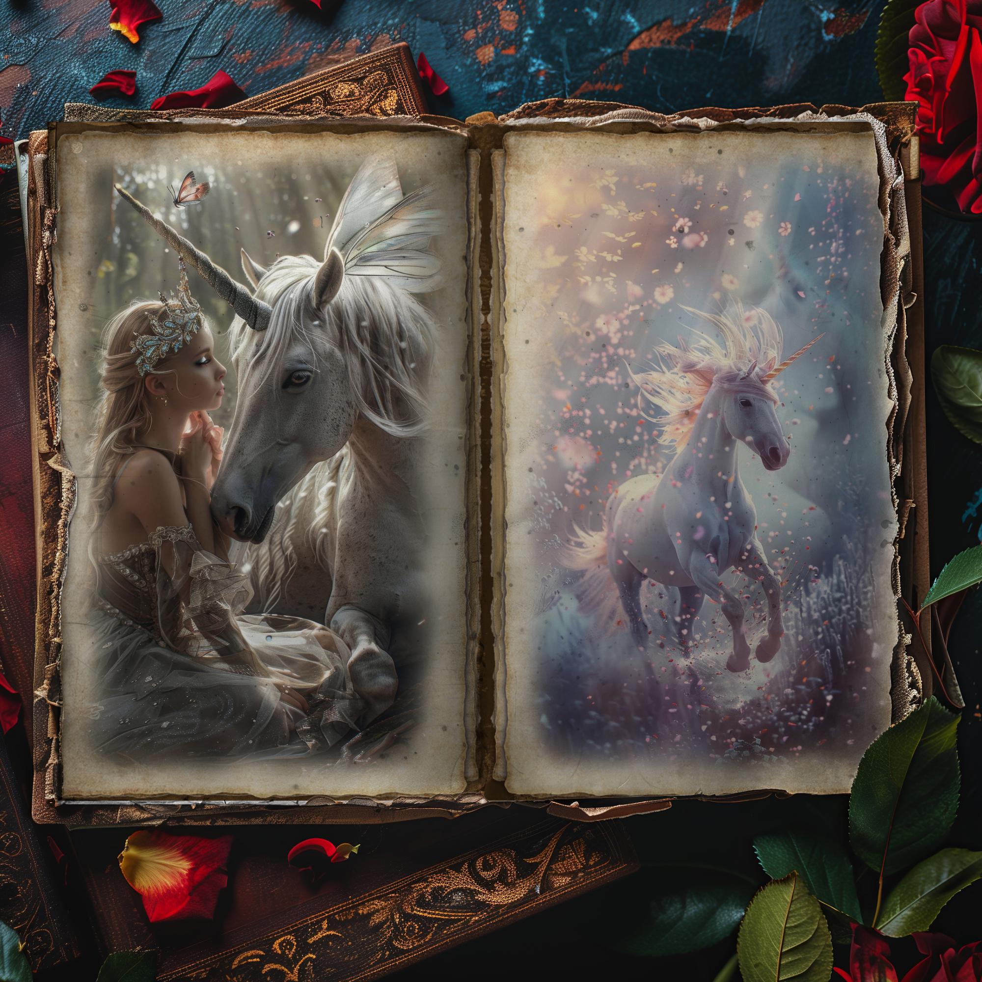 Junk Journal Printable, Magical Fairy and Unicorn Journal, Fantasy Junk ...