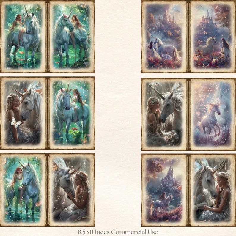 Junk Journal Printable, Magical Fairy and Unicorn Journal, Fantasy Junk ...