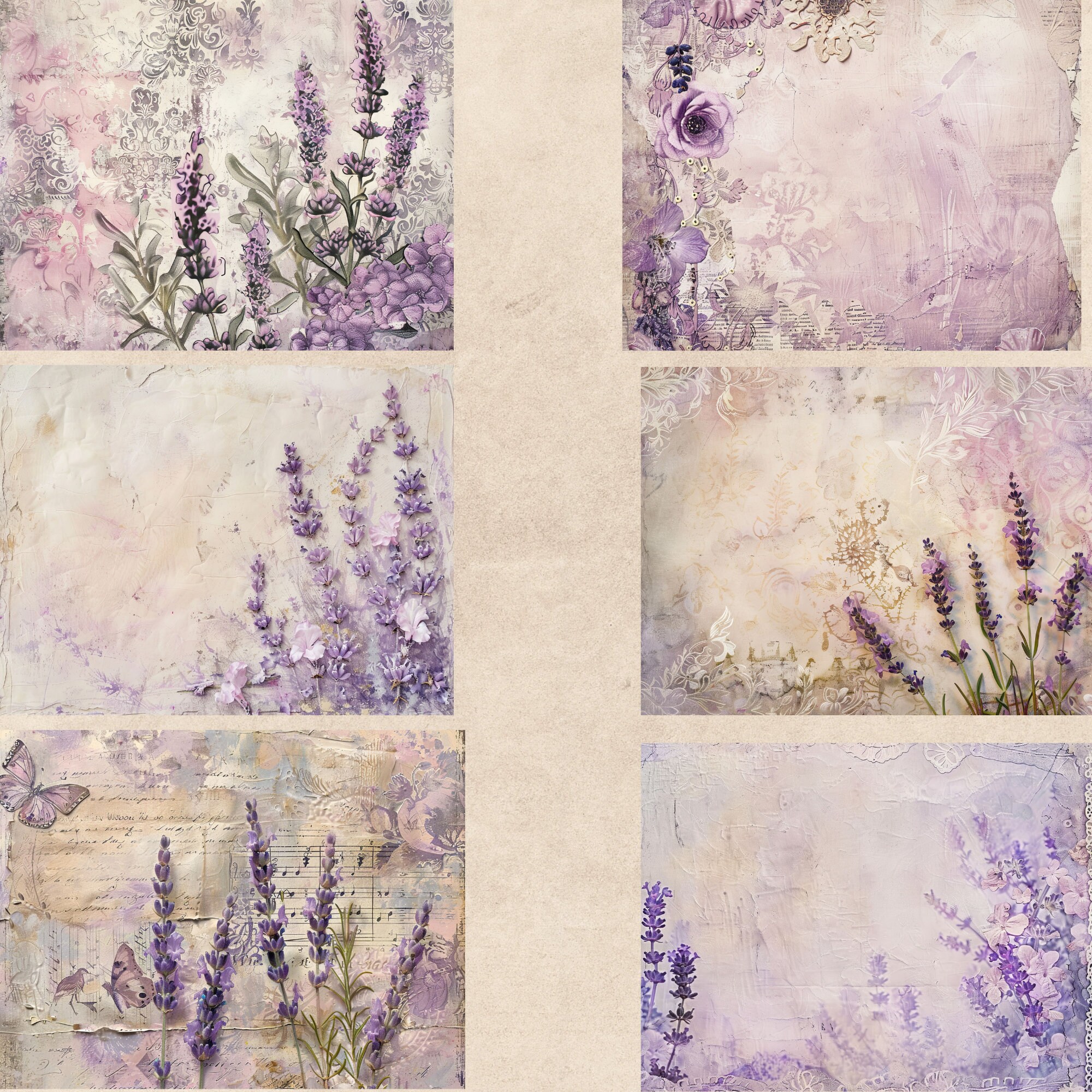 Junk Journal Printable, Purple Haze Lavender Journal, Purple Lavender ...
