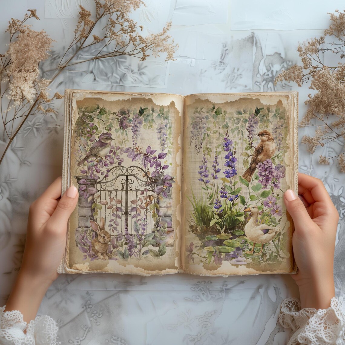 Secret Garden Junk Journal, Garden Printable Journal Pages, Secret ...