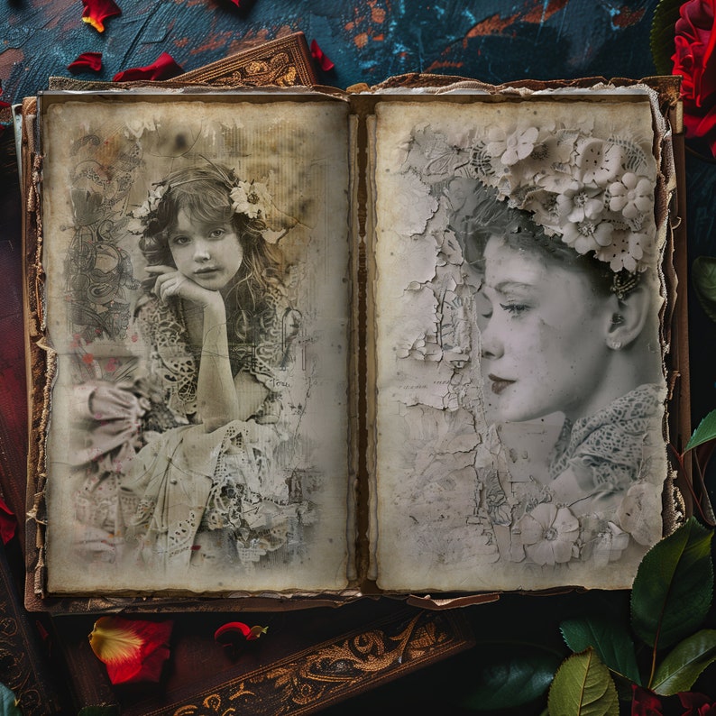 Junk Journal Printable, Victorian Ladies Journal Papers, Victorian Junk ...