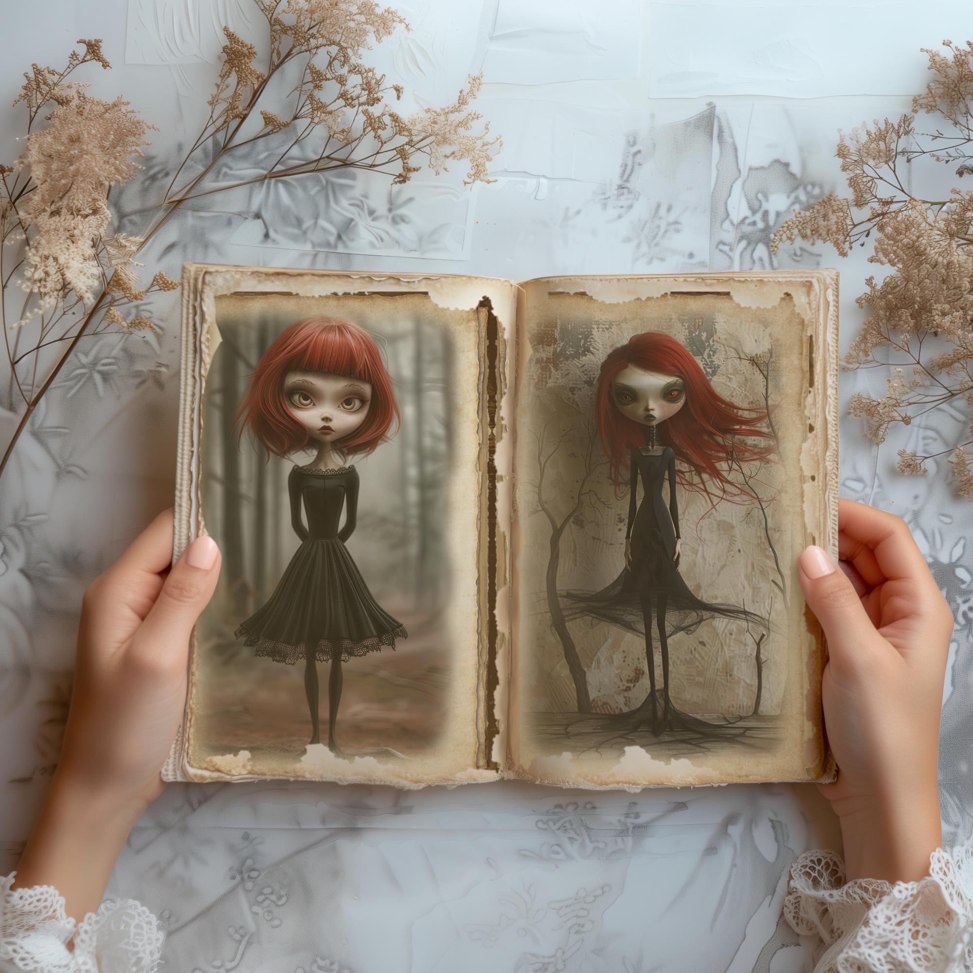 Junk Journal Printable Quirky Red Hair Girl Junk Journal, Weird Quirky ...
